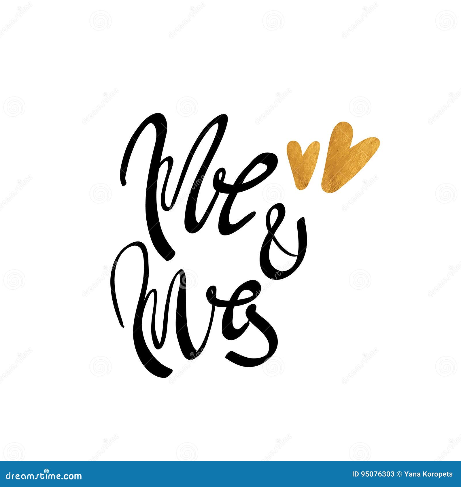 M. Et Mme Calligraphy Pour La Conception Illustration de Vecteur ...