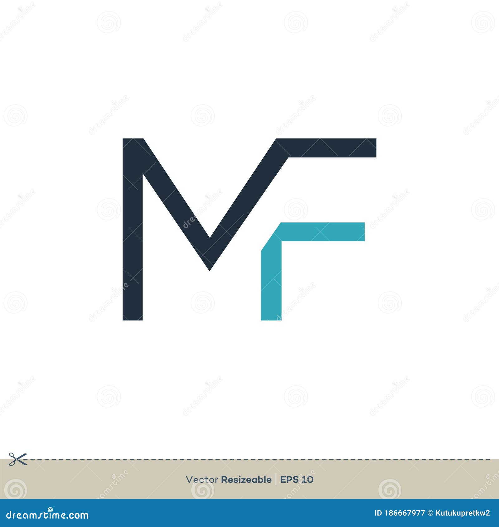 M F Letter Icon Vector Logo Template Illustration Design. Vector EPS 10 ...