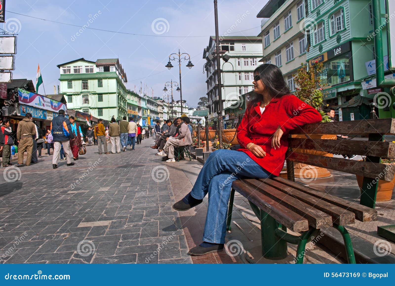 M G Marg, Gangtok image stock éditorial. Image du sikkim - 56473169