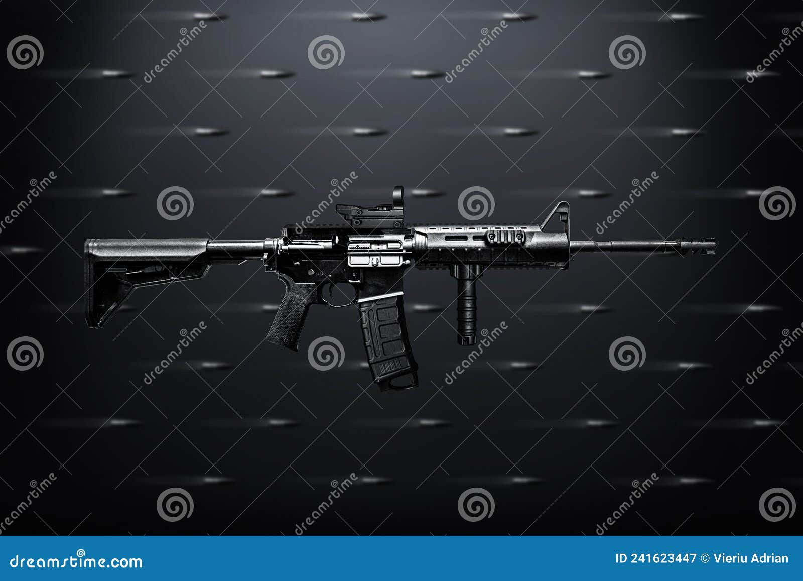 M416 Gun, Automatic Weapon Isolated Black , Military Army Stock ...