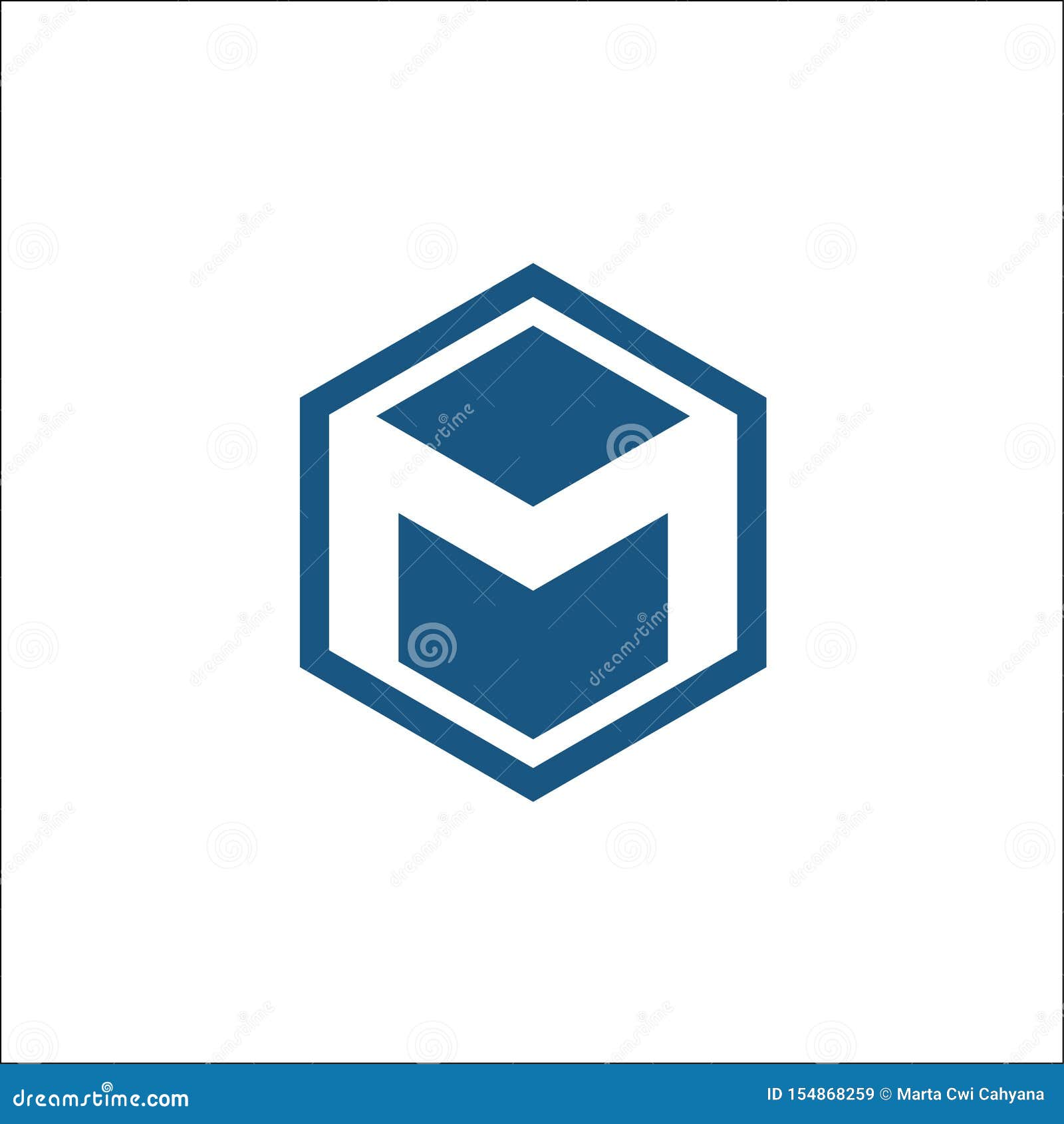 M Hexagon Logo Vector Abstract Template Stock Vector - Illustration of ...
