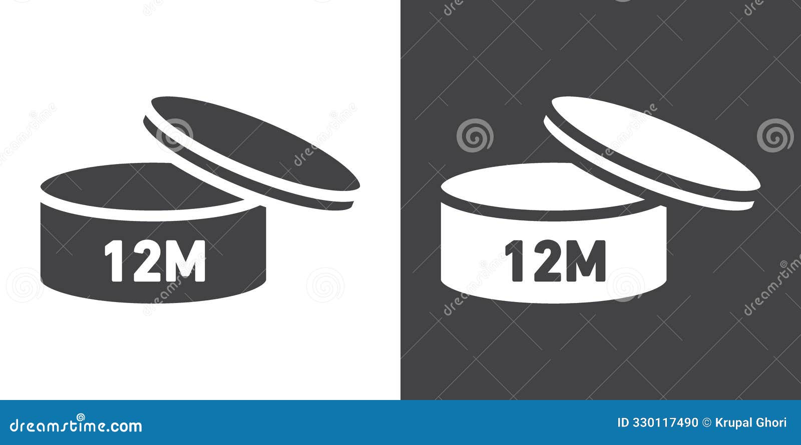 12m Icon Thin Line Illustration Set Stock Illustration - Illustration ...