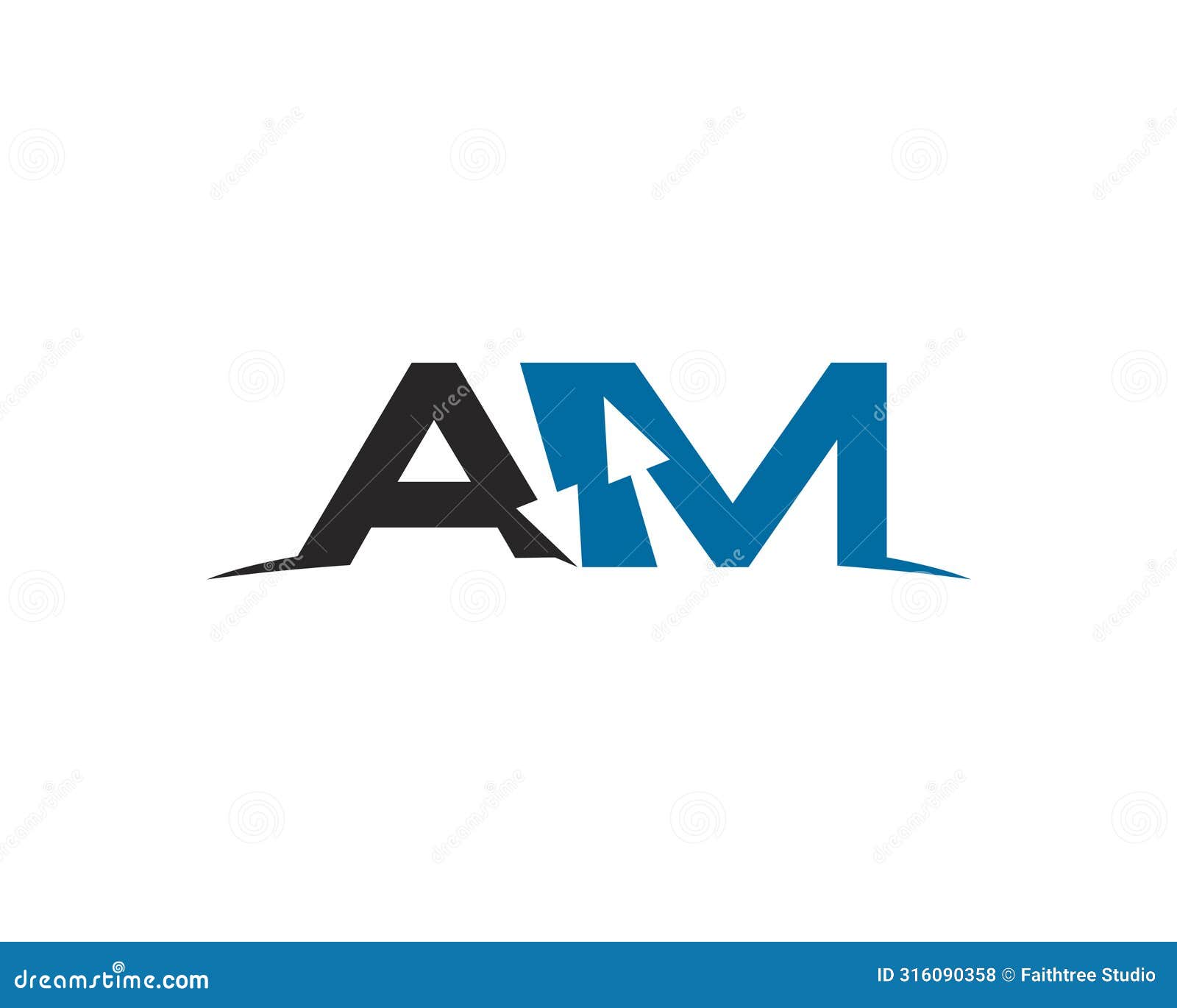 A M Initials Letter Arrow Logo Stock Vector - Illustration of logotype ...