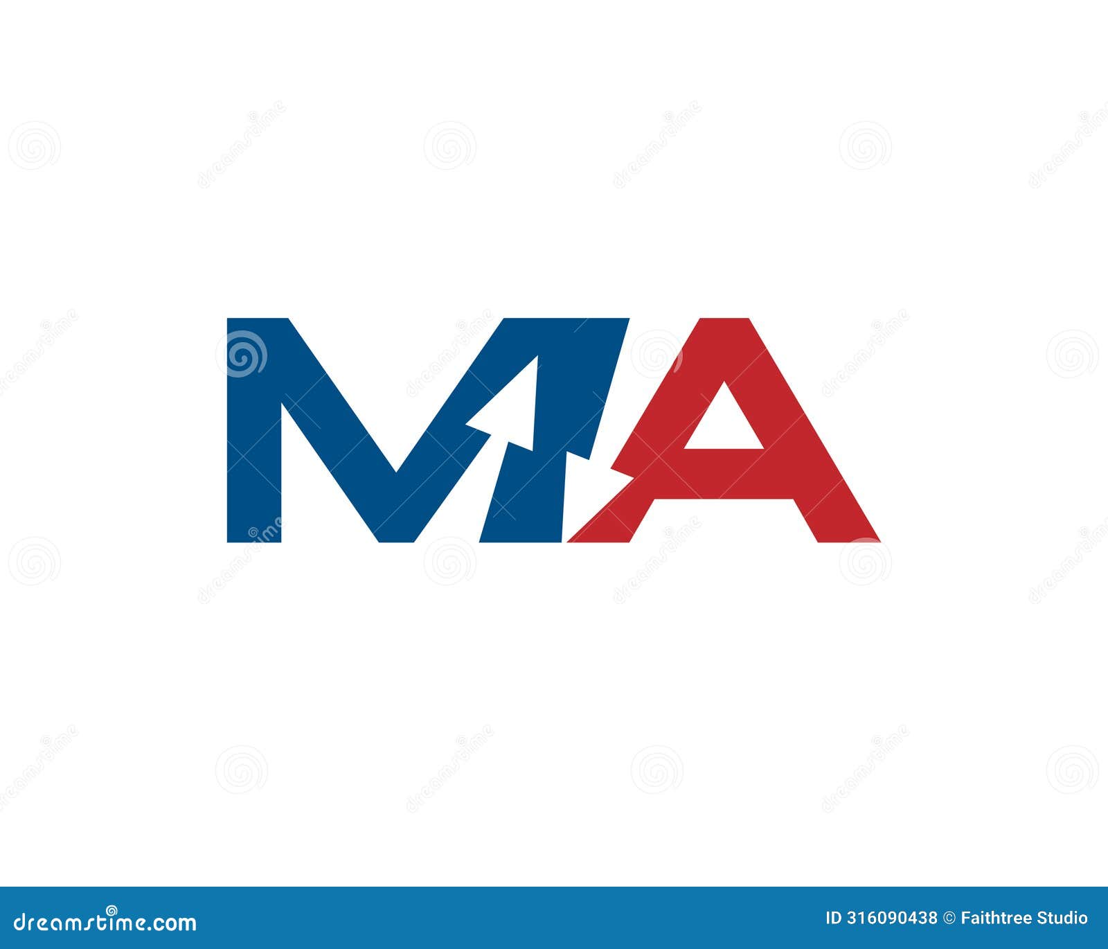 M a Initials Letter Arrow Logo Stock Vector - Illustration of process ...