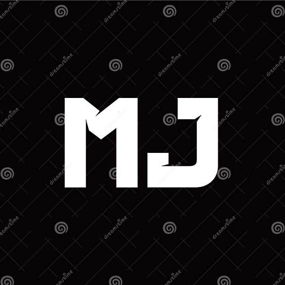 M J Letter Monogram Style Initial Logo Template Stock Illustration ...