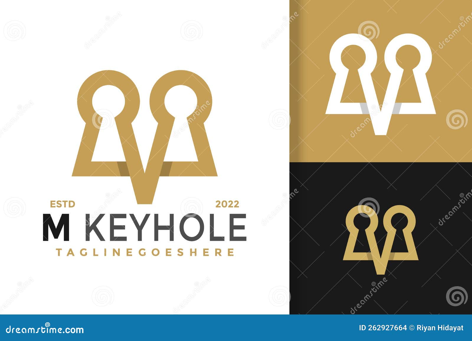 M Keyhole Logo Design Vector Illustration Template Stock Vector ...
