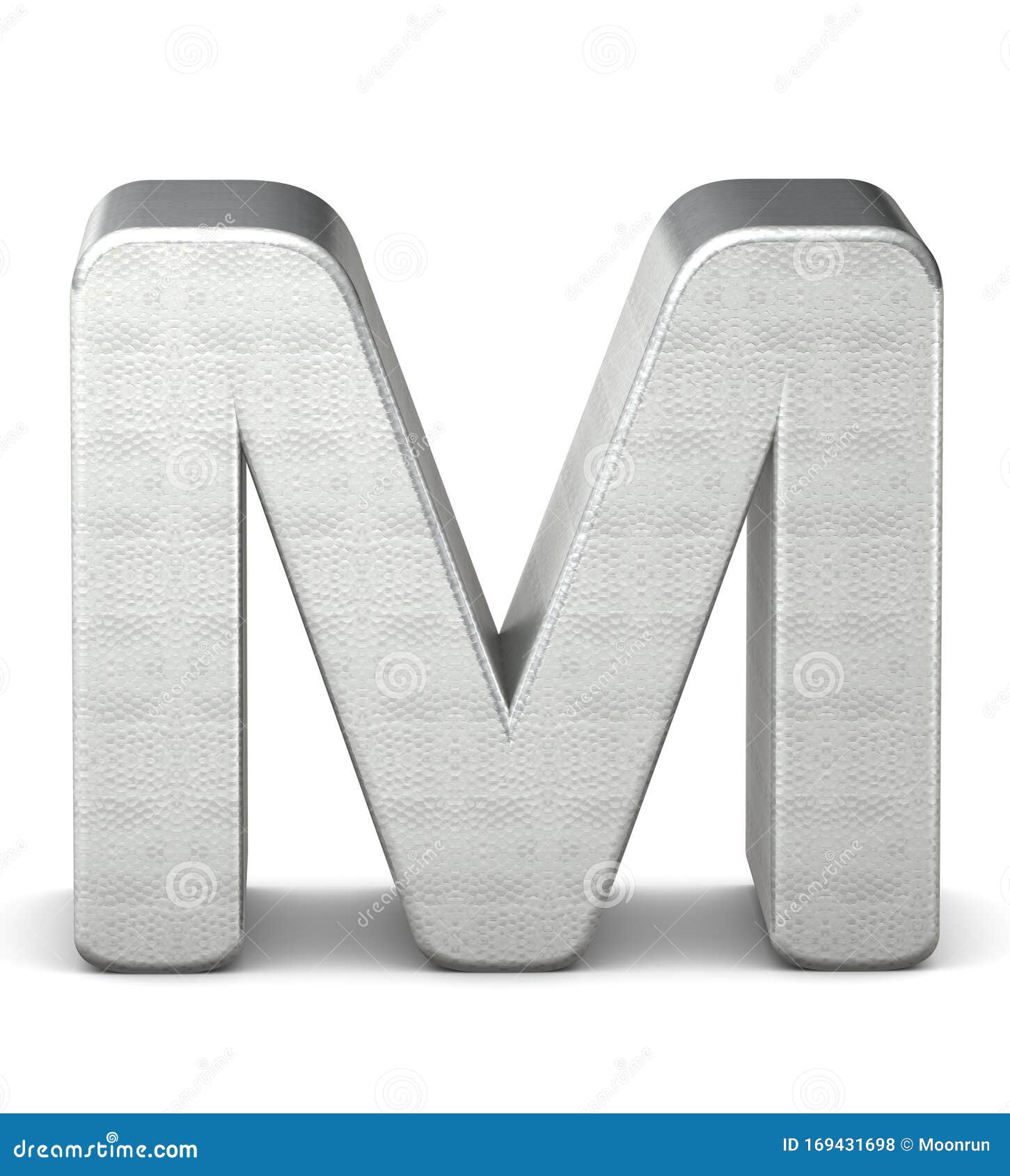 M letra plata 3d stock de ilustración. Ilustración de alfabeto - 169431698