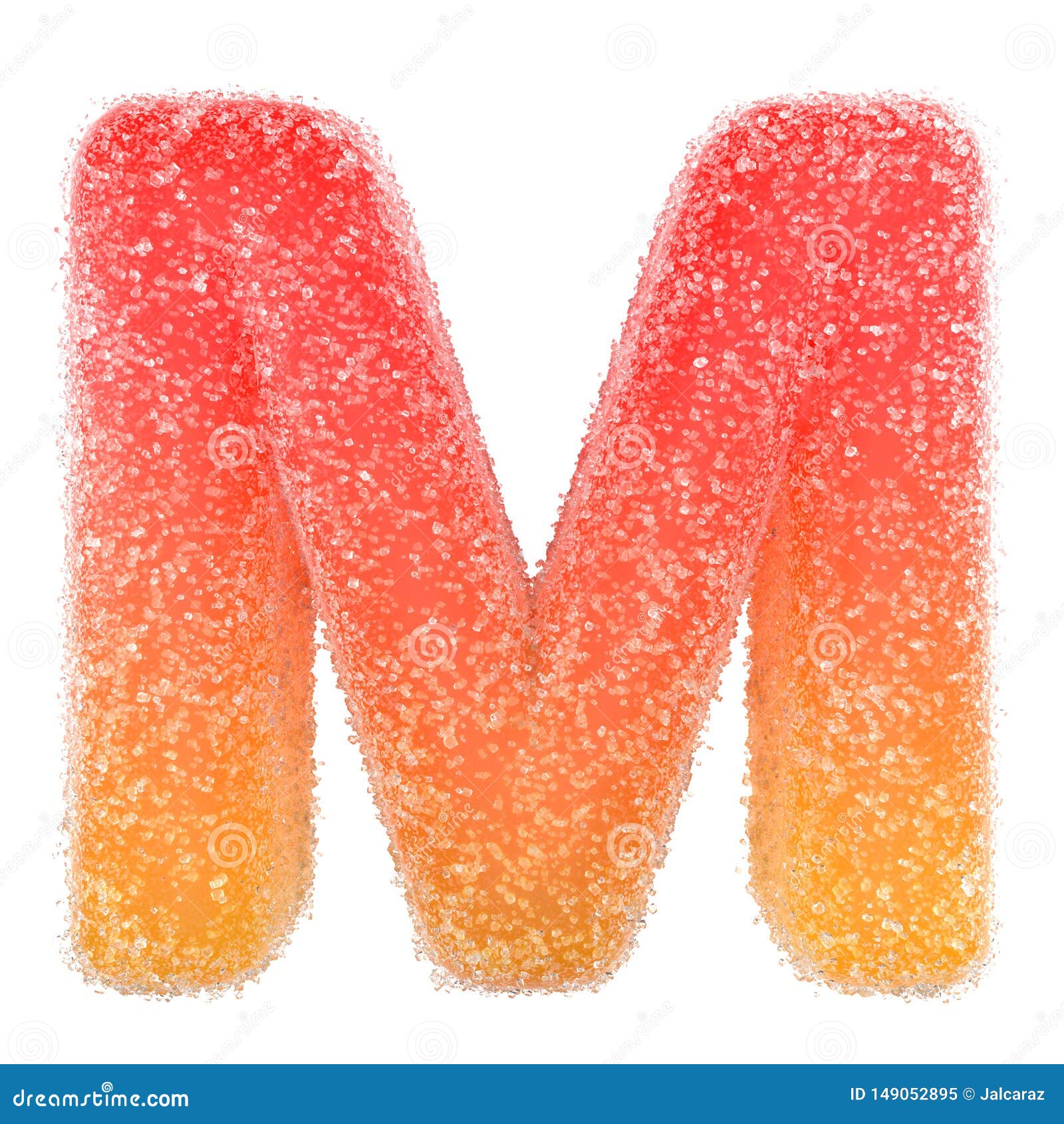 M - Letter of the Alphabet Made of Candy Stock Illustration ...