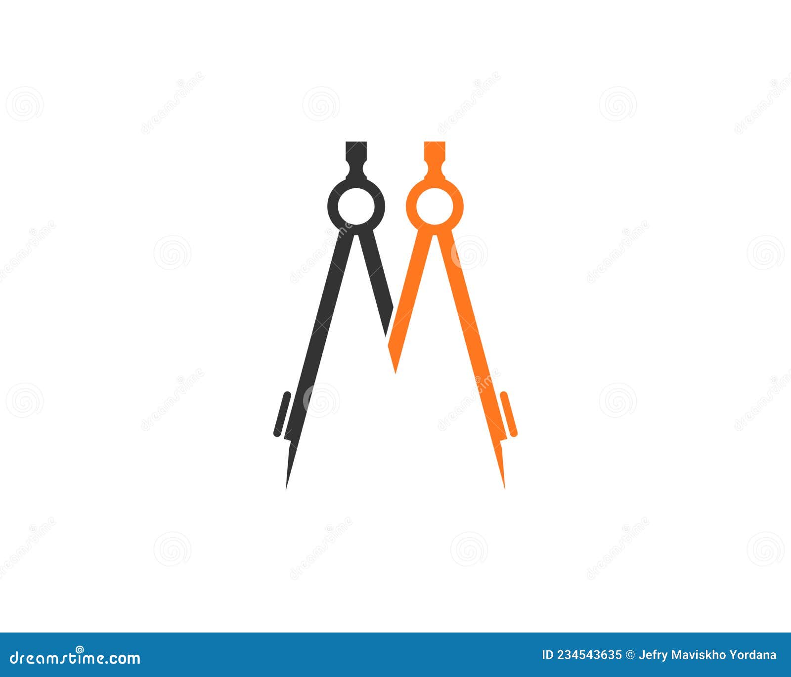 M Letter with Architecture Tool Connection Logo Stock Illustration ...