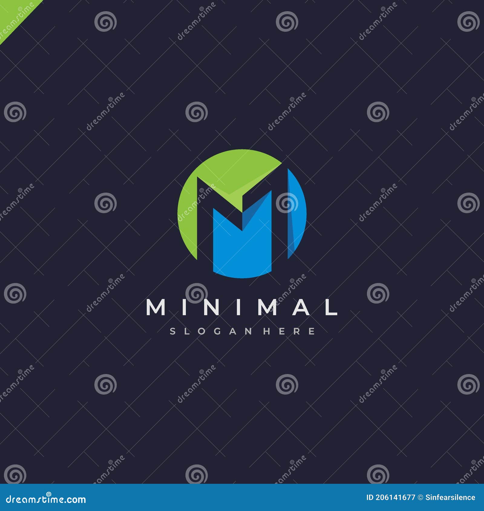 M Letter Circle Graph Chart Logo Icon Stock Vector - Illustration of ...