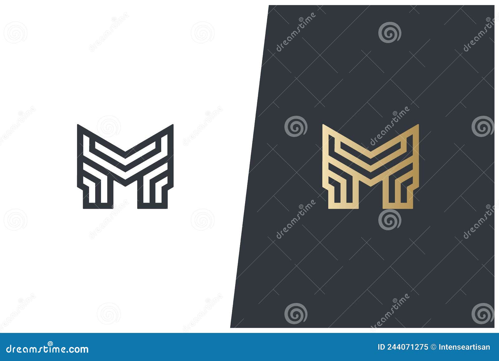M Letter Digital Tech Abstract Monogram Vector Logo Stock Vector ...