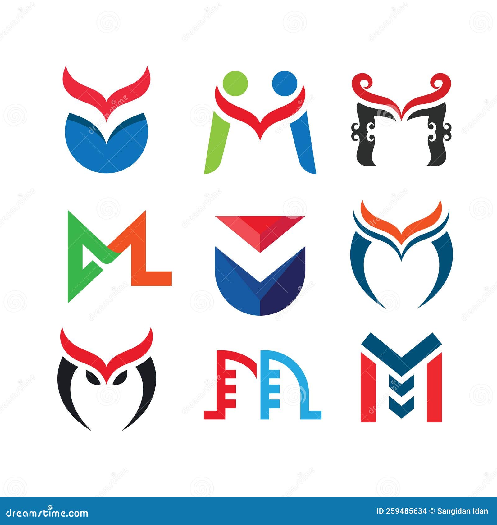 M Letter Icon Vector Concept Design Template Stock Vector ...