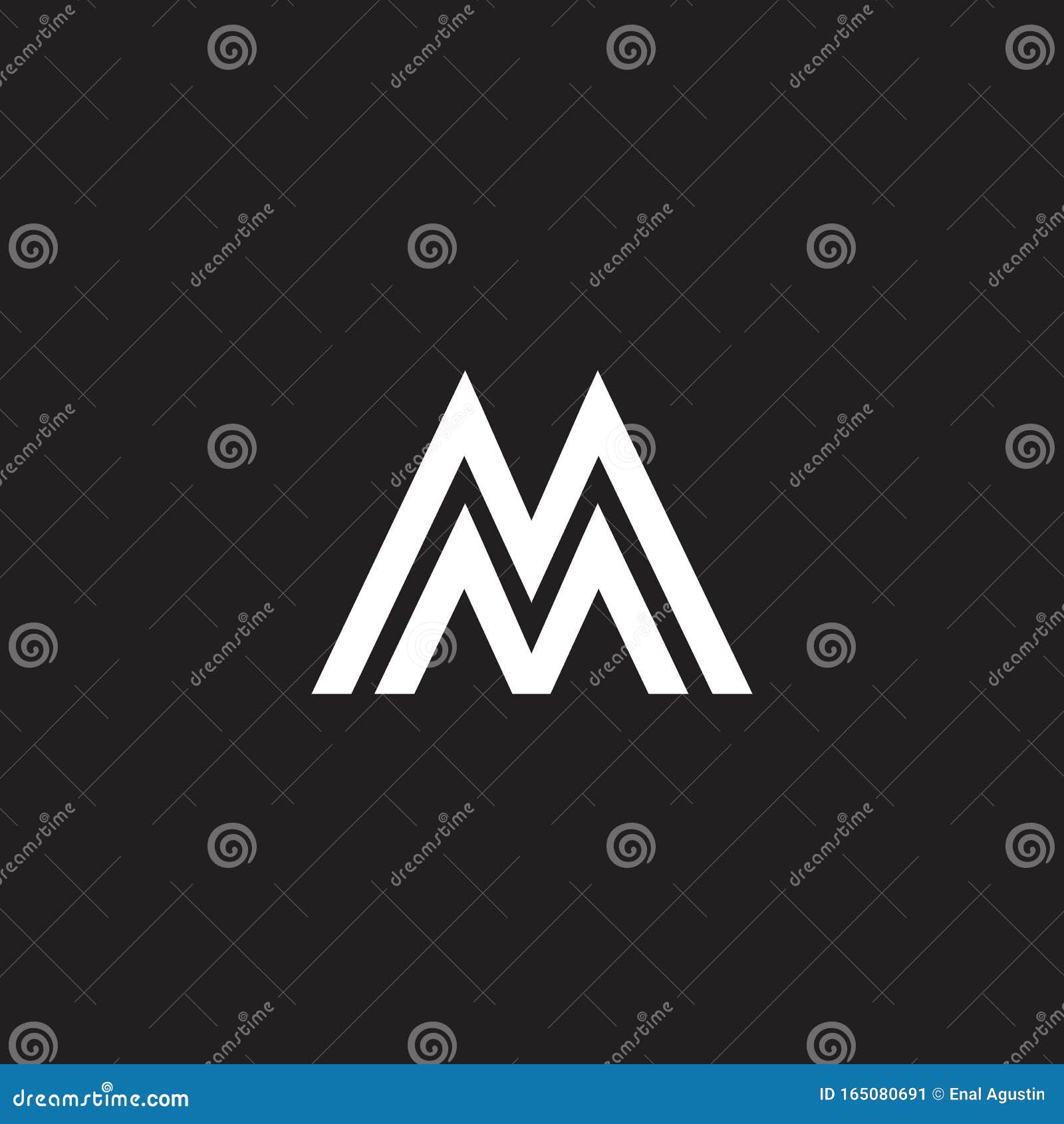 M Letter Initial Icon Logo Design Vector Template Stock Vector ...