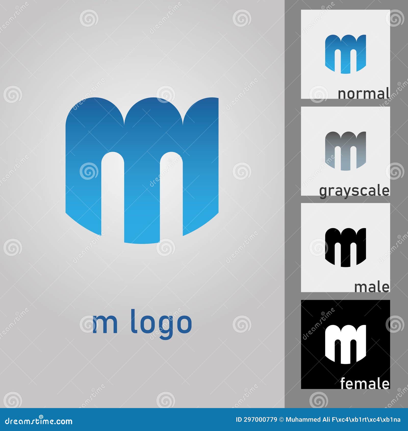M Letter Logo. Blue Color stock vector. Illustration of internet ...