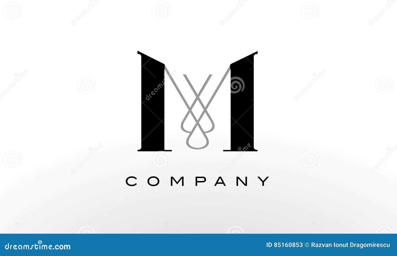 M Letter Logo Design. Creative M Letters Icon Stock Vector ...