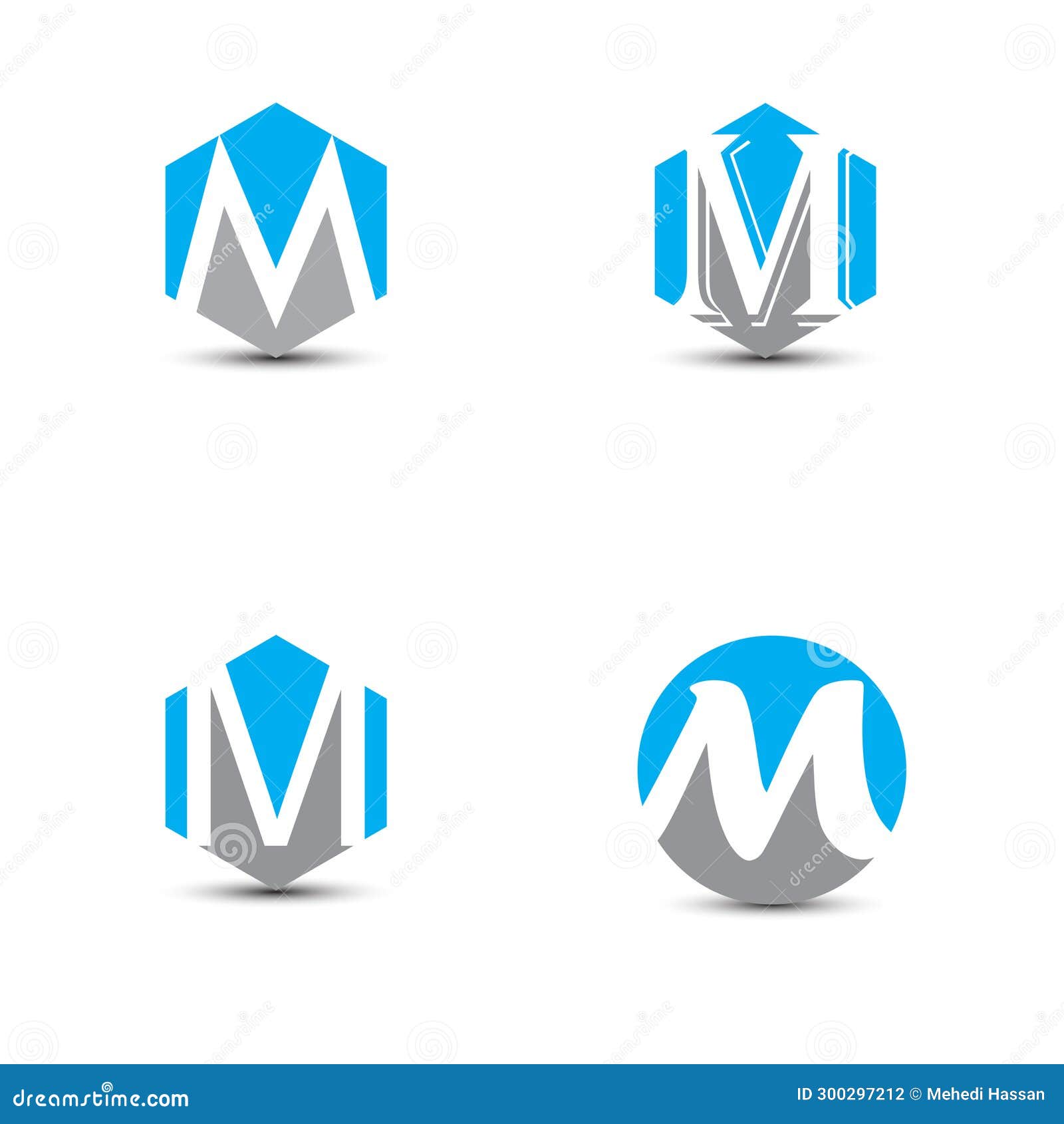 M Letter Logo, M Icon Vector, Creative Letter M Logo Set. Stock ...