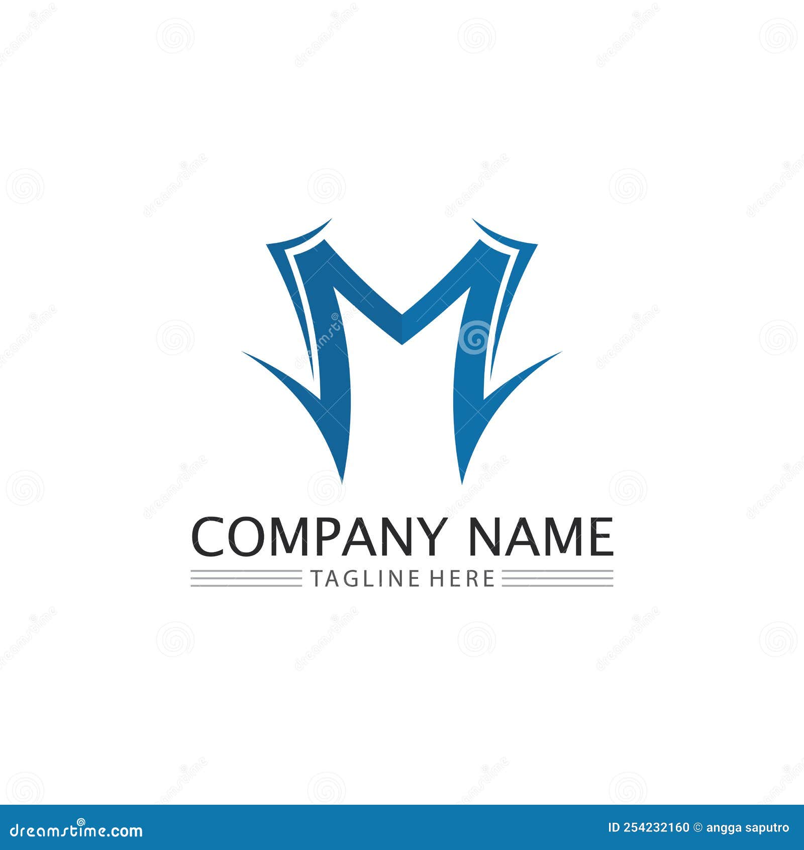M Letter Logo Template stock illustration. Illustration of elegant ...