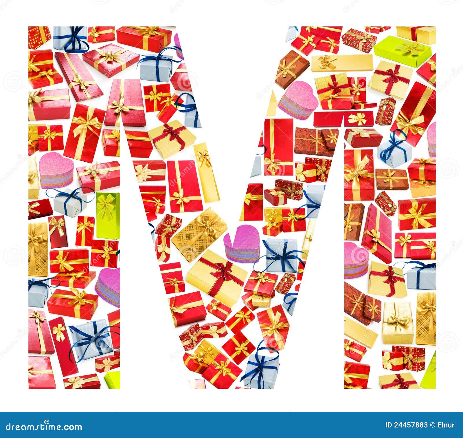 M Letter made of giftboxes stock image. Image of alphabet - 24457883