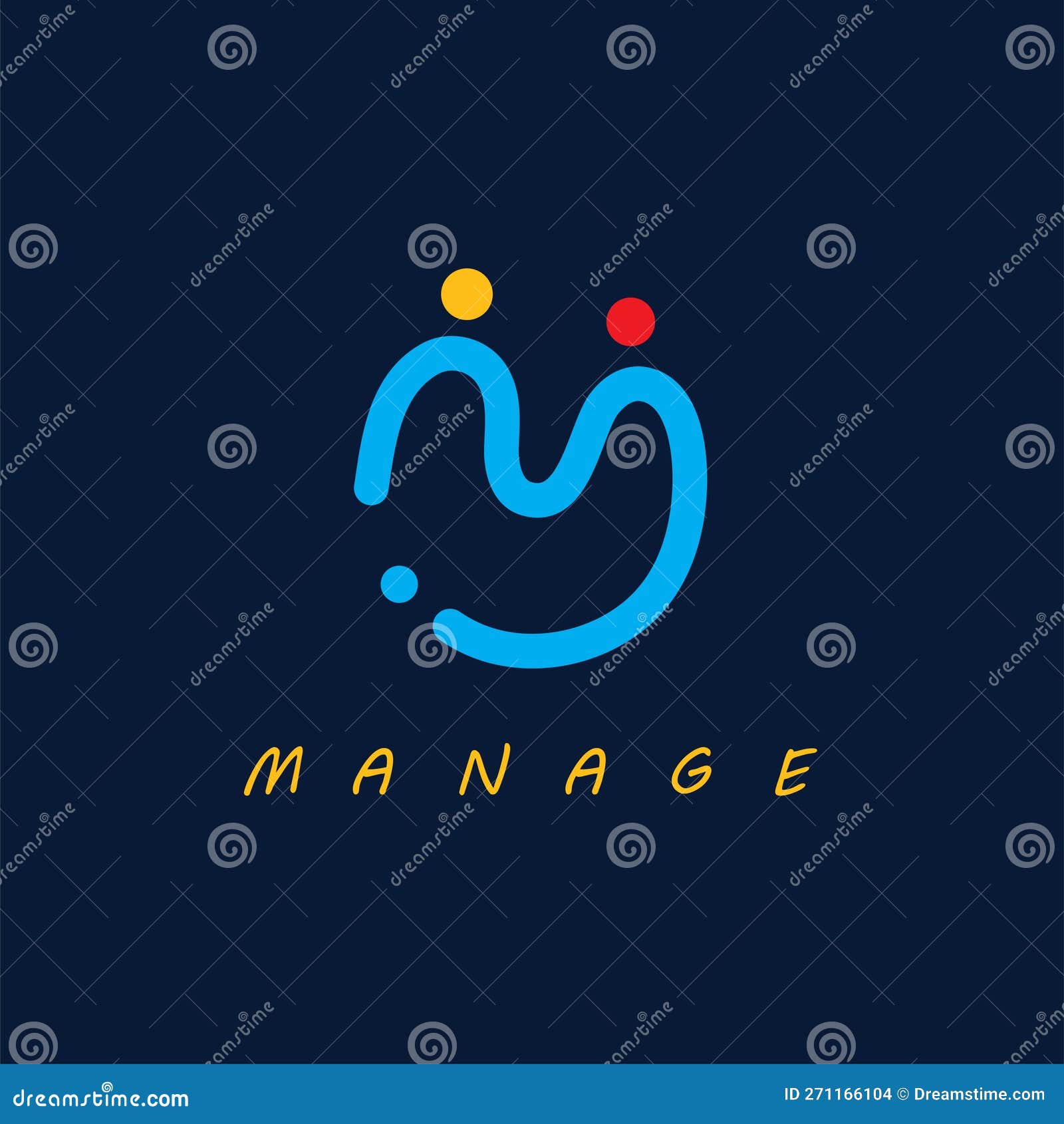 M Letter People Smile Icon Vector Concept Design Template Stock Vector ...