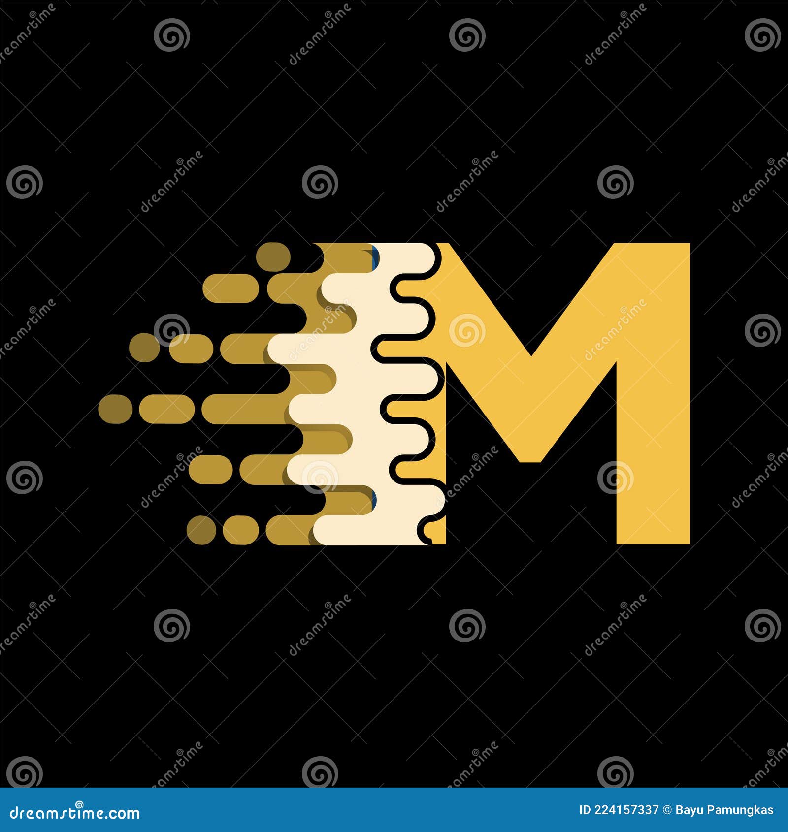 M Letter Pixel Icon Vector Logo Element. Letter Speed Logo Template ...