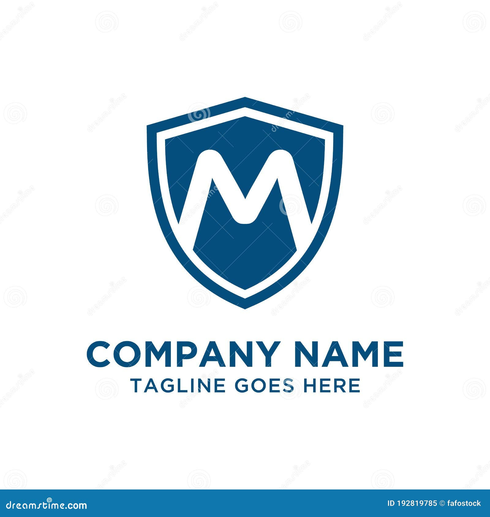 M Letter Shield Logo Vector Design Template. Stock Vector ...