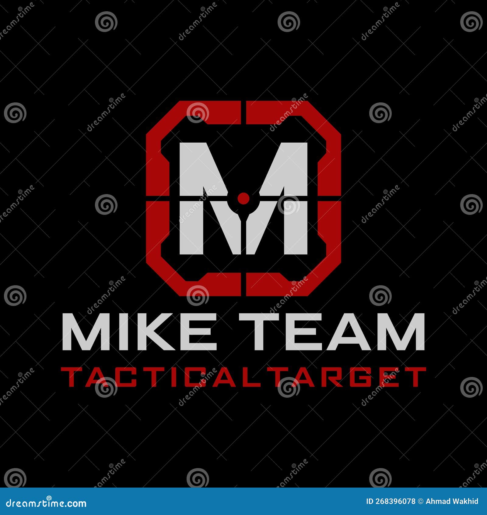 M Letter Tactical Military Target Logo Design Stock Illustration ...