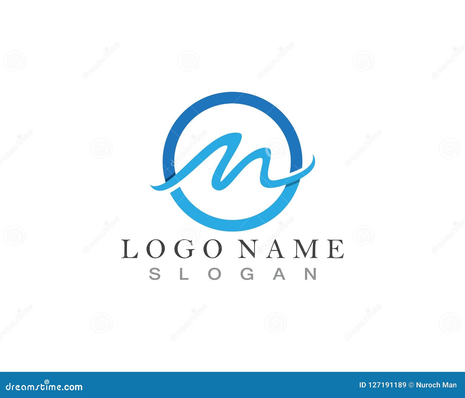 M Letter Wave Logo and Symbol Template Vector Icon Stock Vector ...