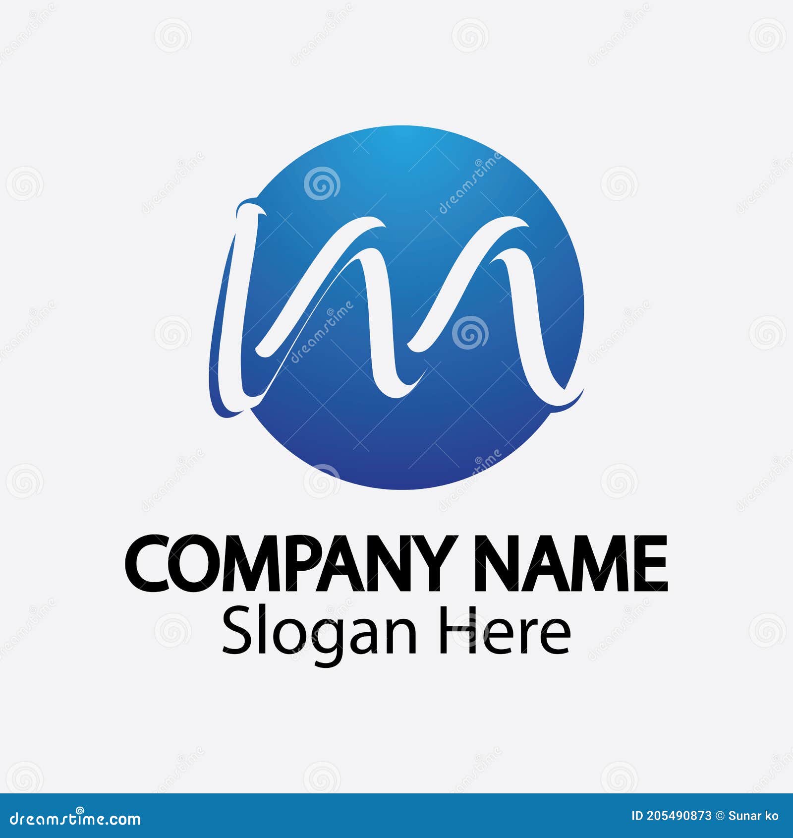 M Letter Wave Logo Template Vector Illustration Stock Vector ...