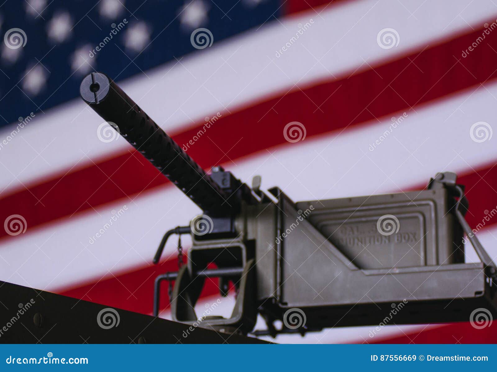M1919A4 Light Machine Gun stock image. Image of crew - 87556669
