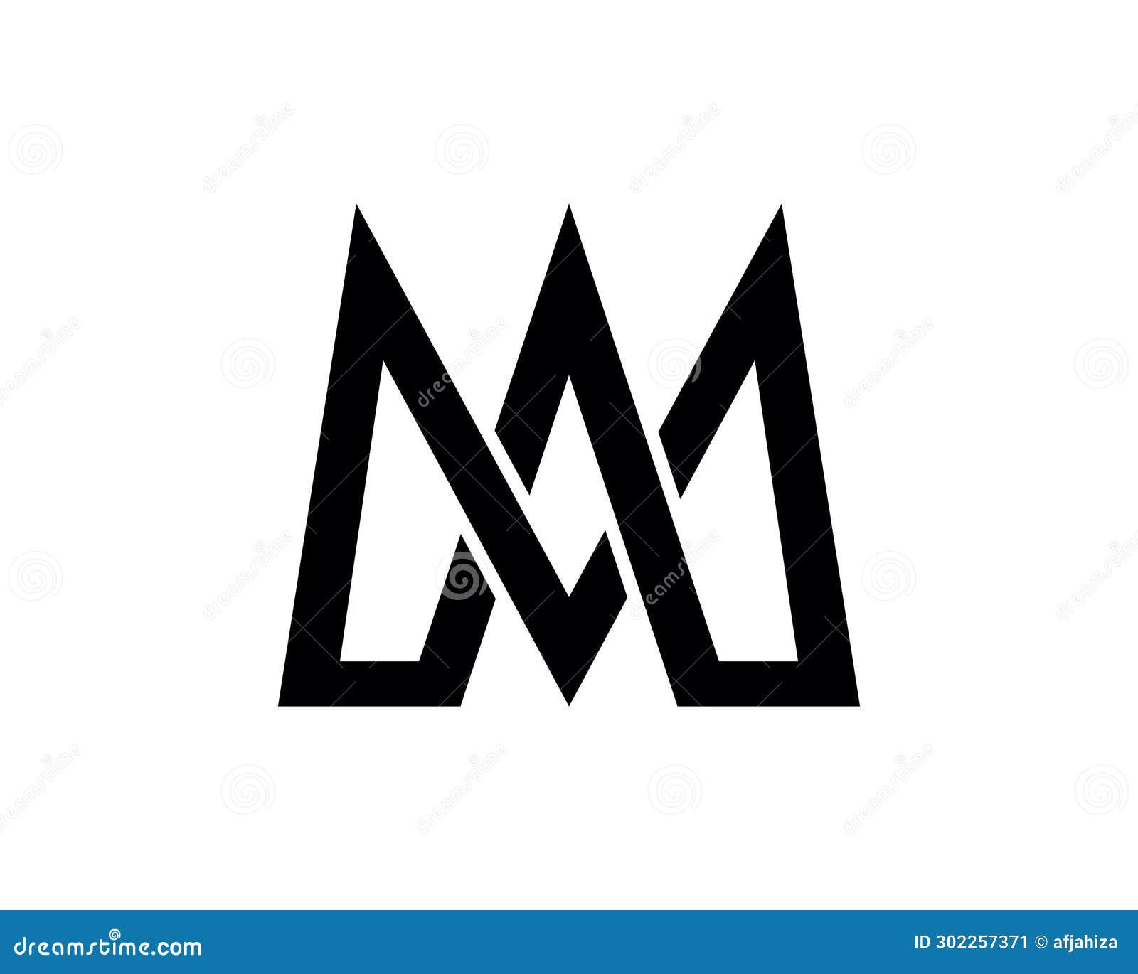 M am Logo Black 3 Icon Template Stock Vector - Illustration of ...