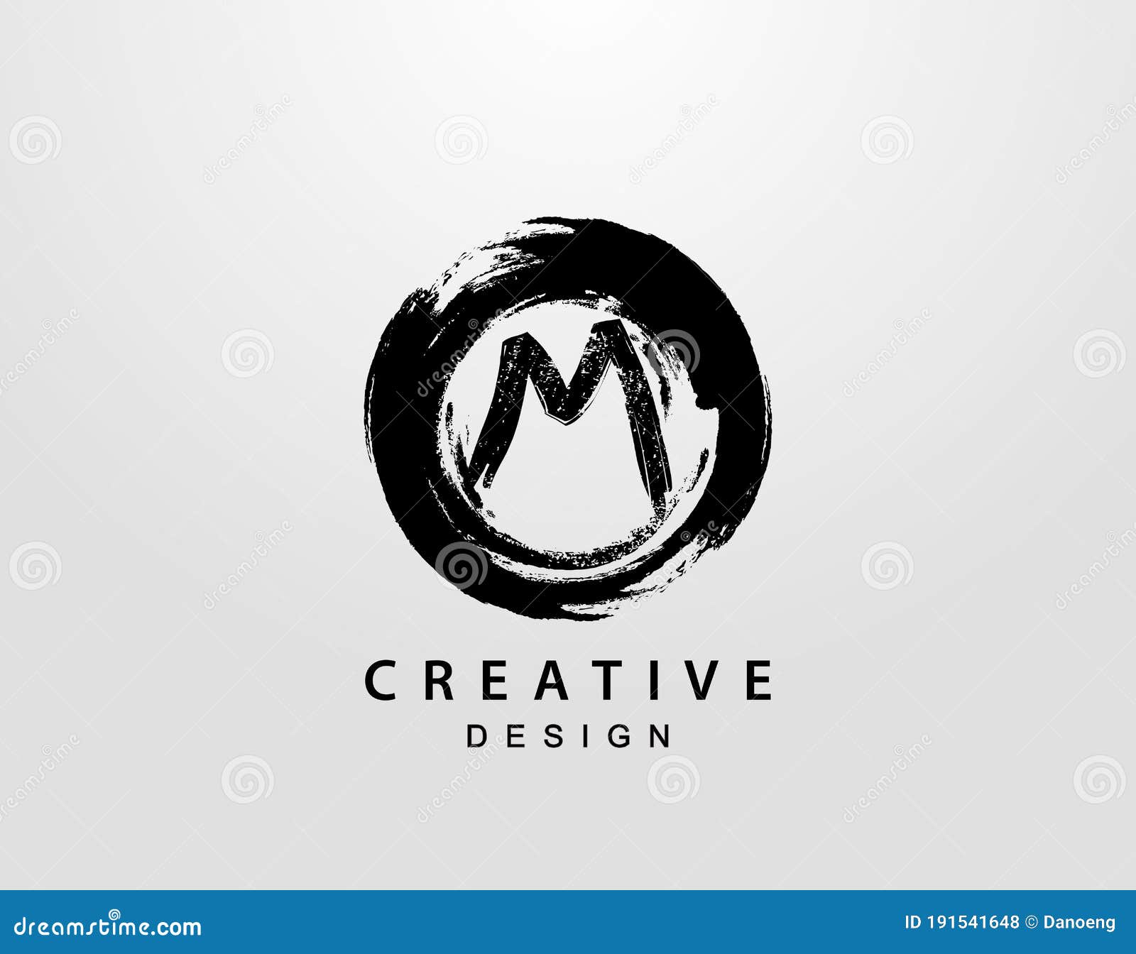 M Logo with Circle Splatter Element. VintageCircle Wave Logo Design ...