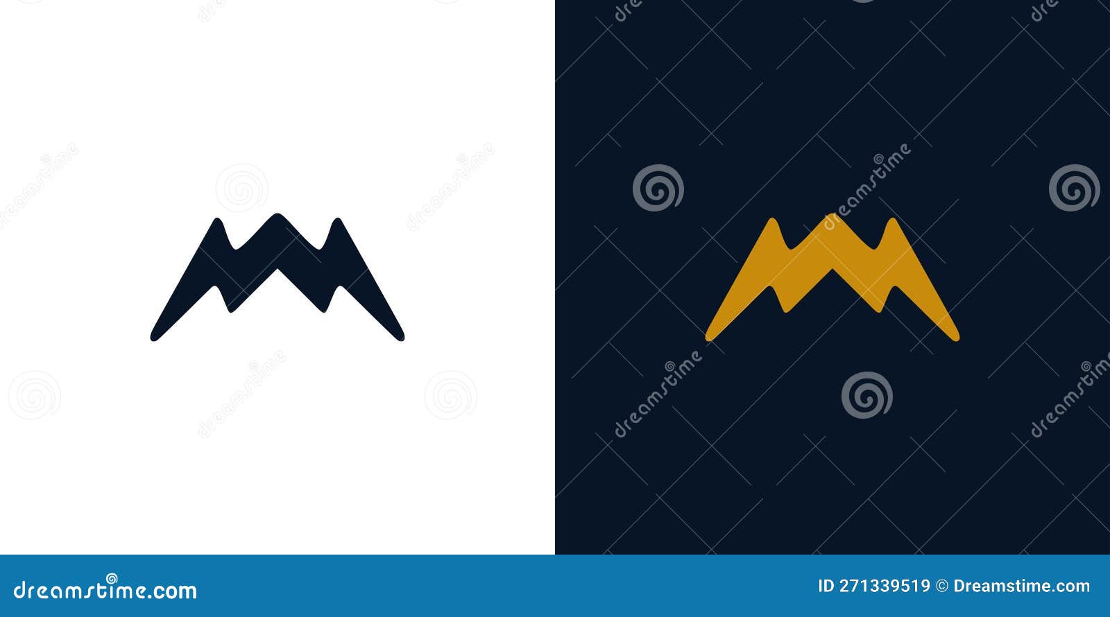 Simple M logo design stock vector. Illustration of internet - 271339519