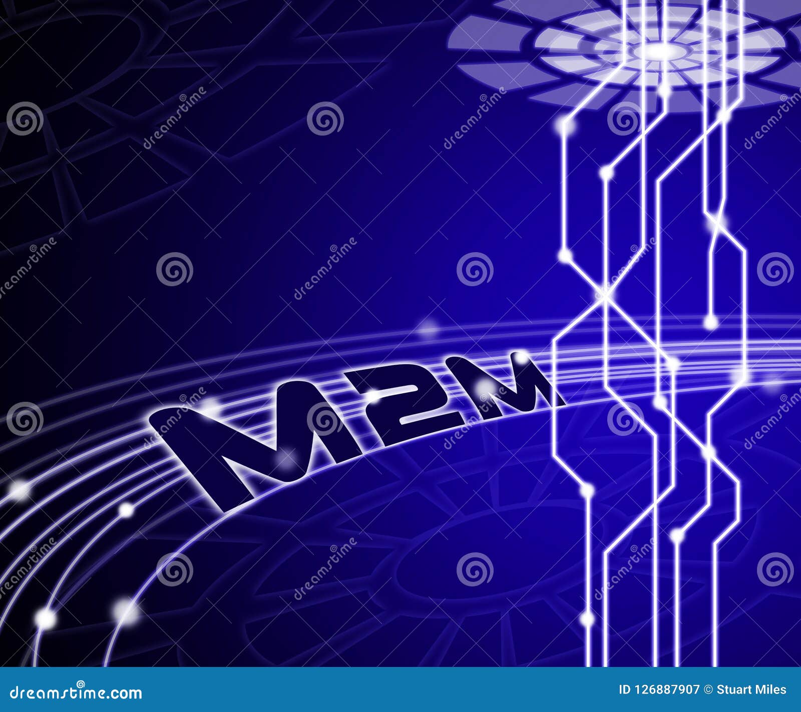 M2M Machine Connectivity and Cooperation 3d Illustration Stock ...