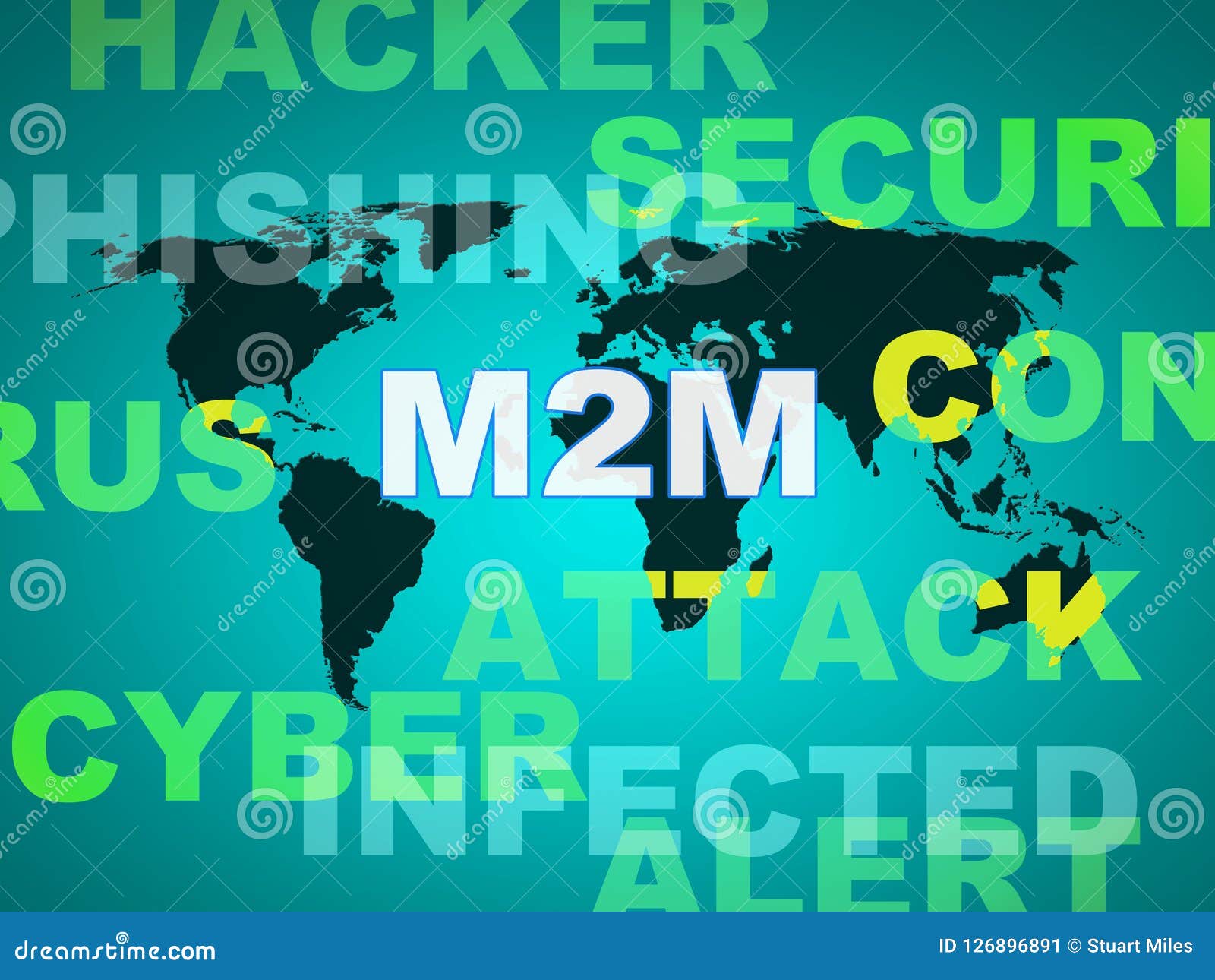 M2M Machine Connectivity and Cooperation 2d Illustration Stock ...