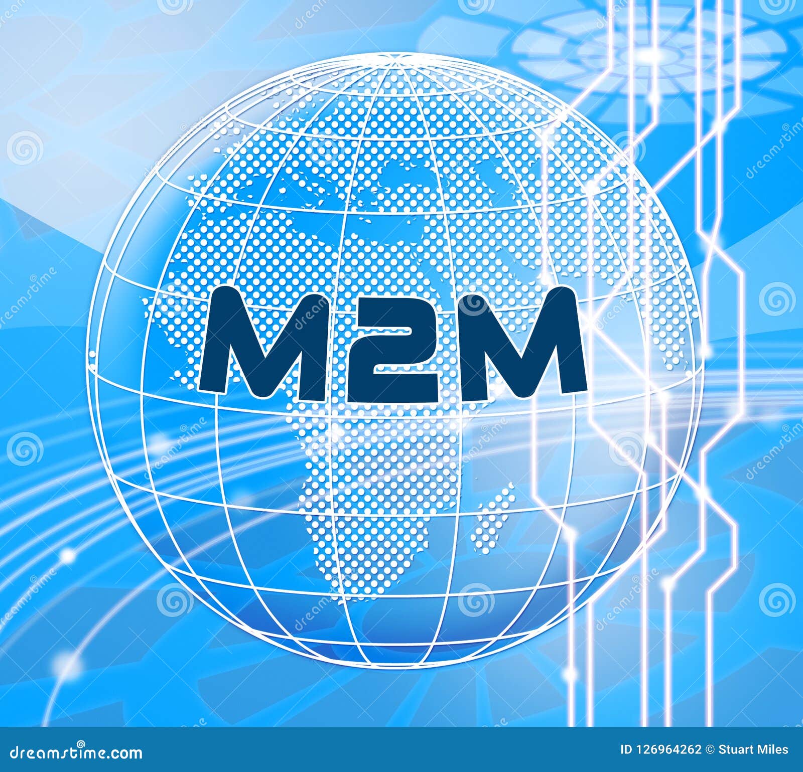 M2M Machine Connectivity and Cooperation 3d Illustration Stock ...