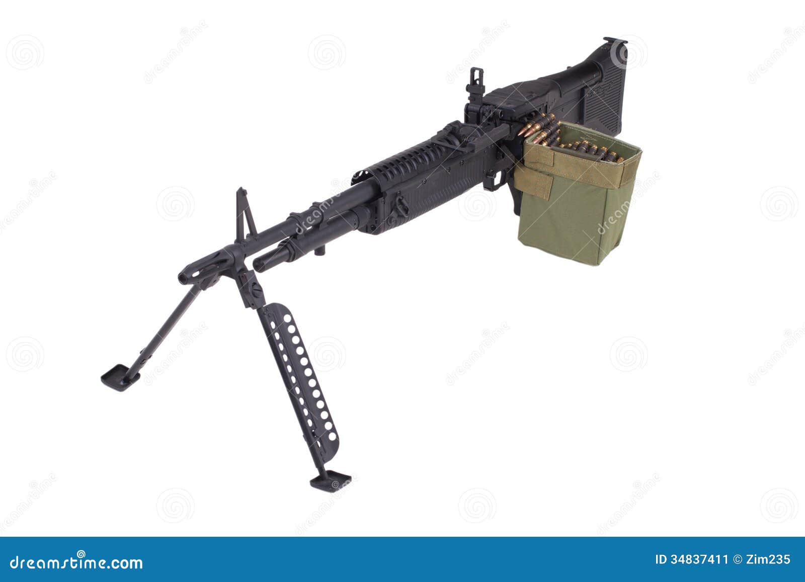 M60 machine gun stock image. Image of attack, cartridge - 34837411