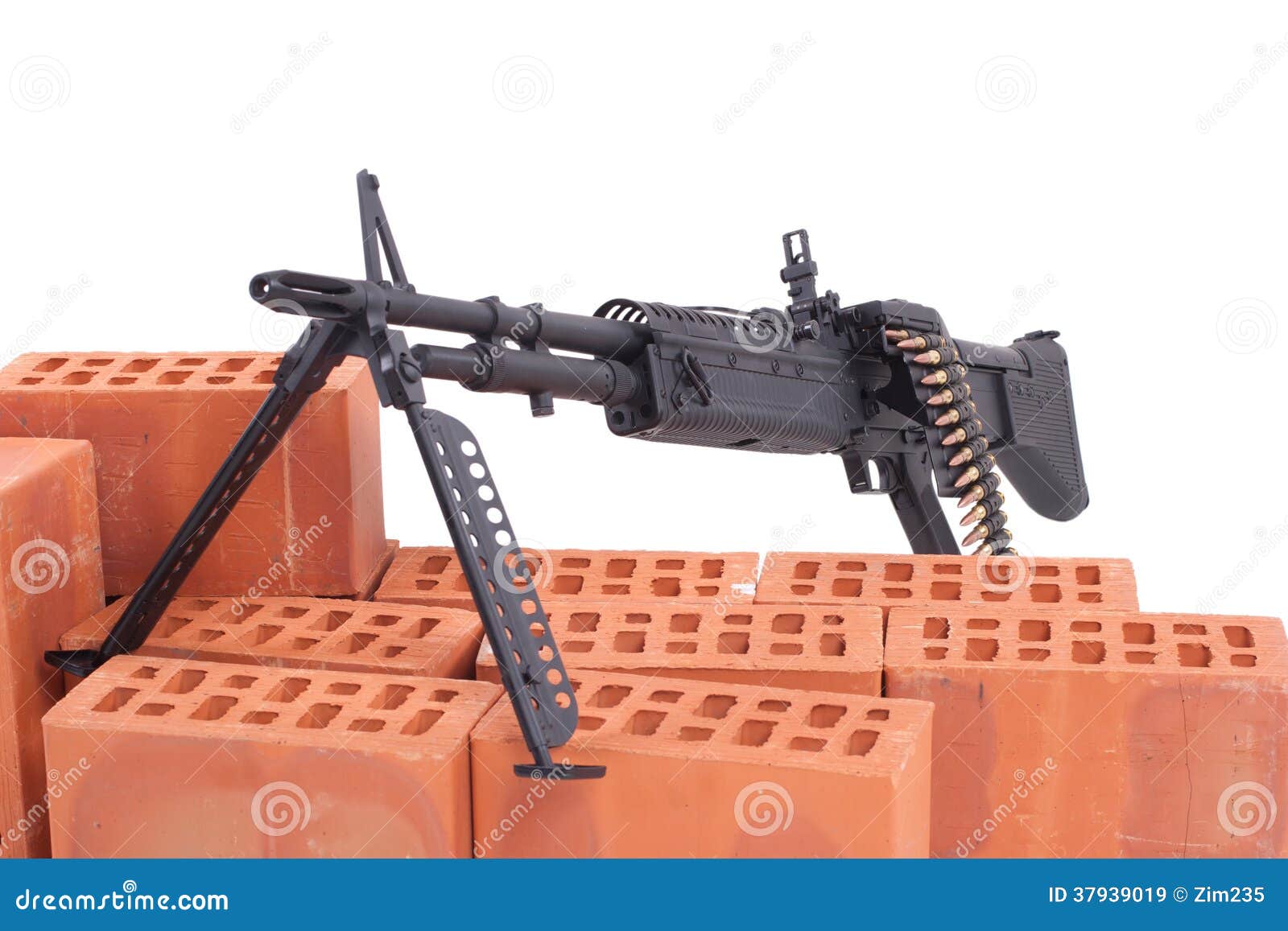 M60 machine gun stock image. Image of wall, weapon, firearm - 37939019