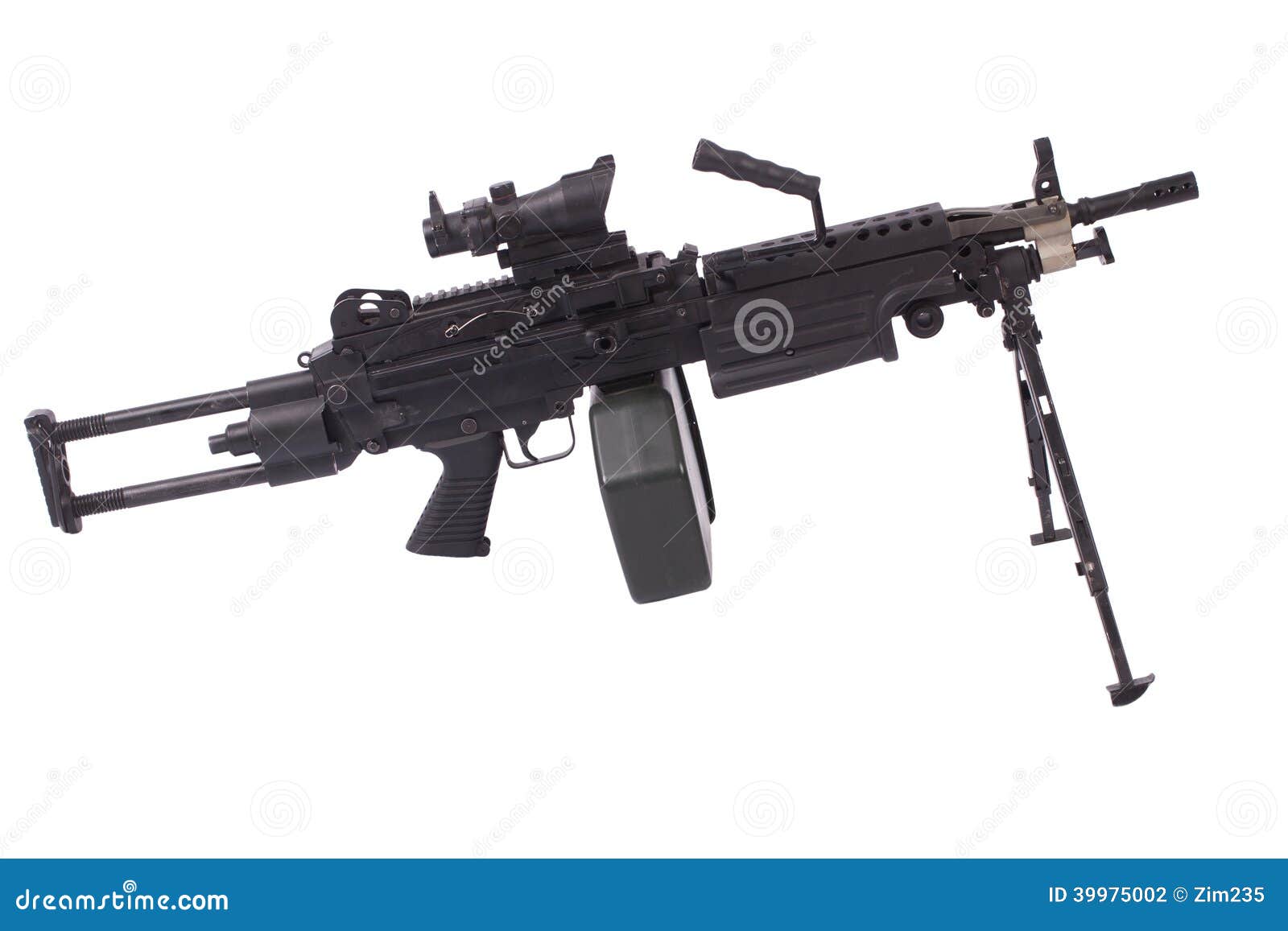 M249 machine gun stock photo. Image of shot, military - 39975002