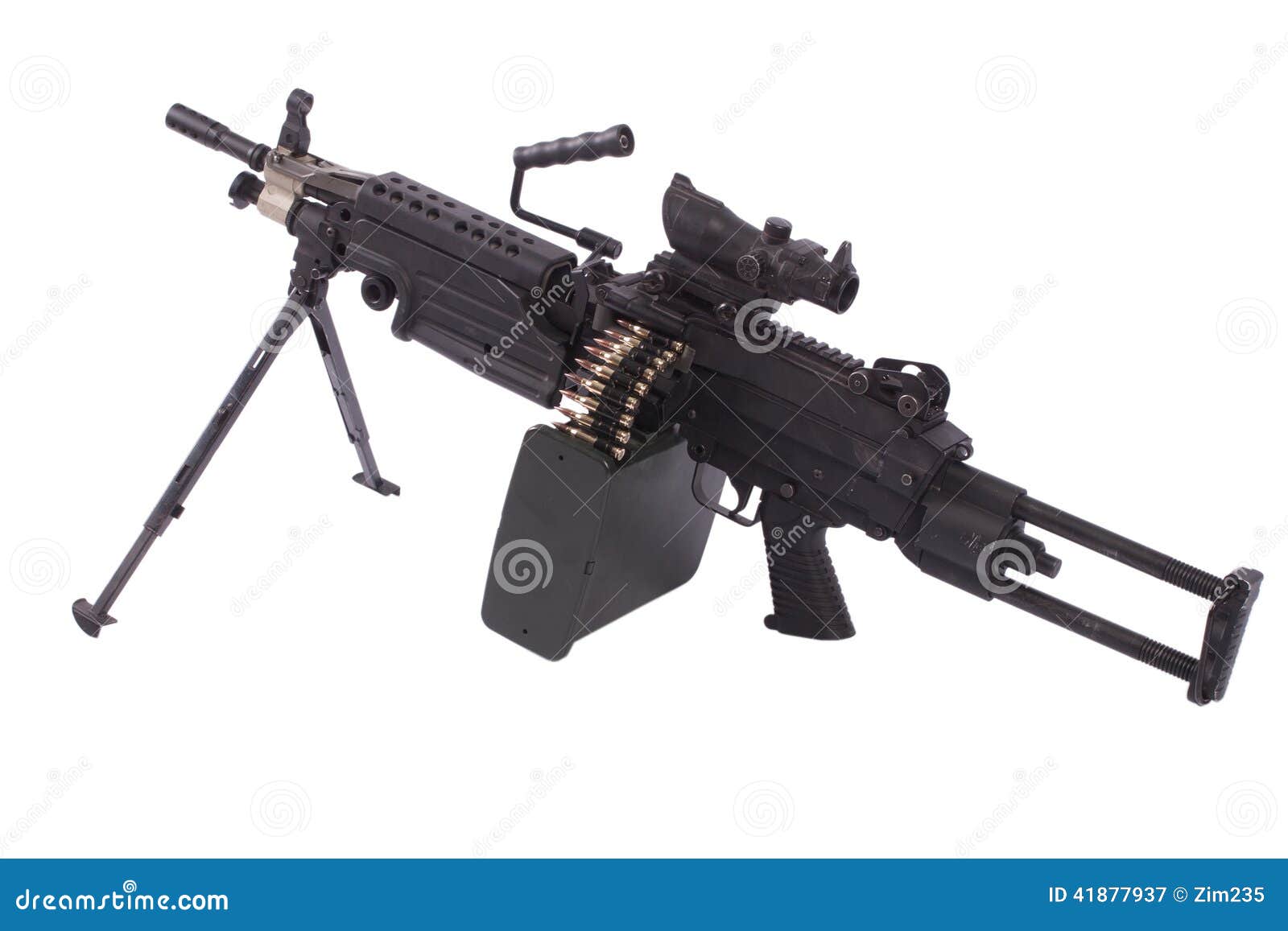 M249 machine gun stock image. Image of assault, rifle - 41877937