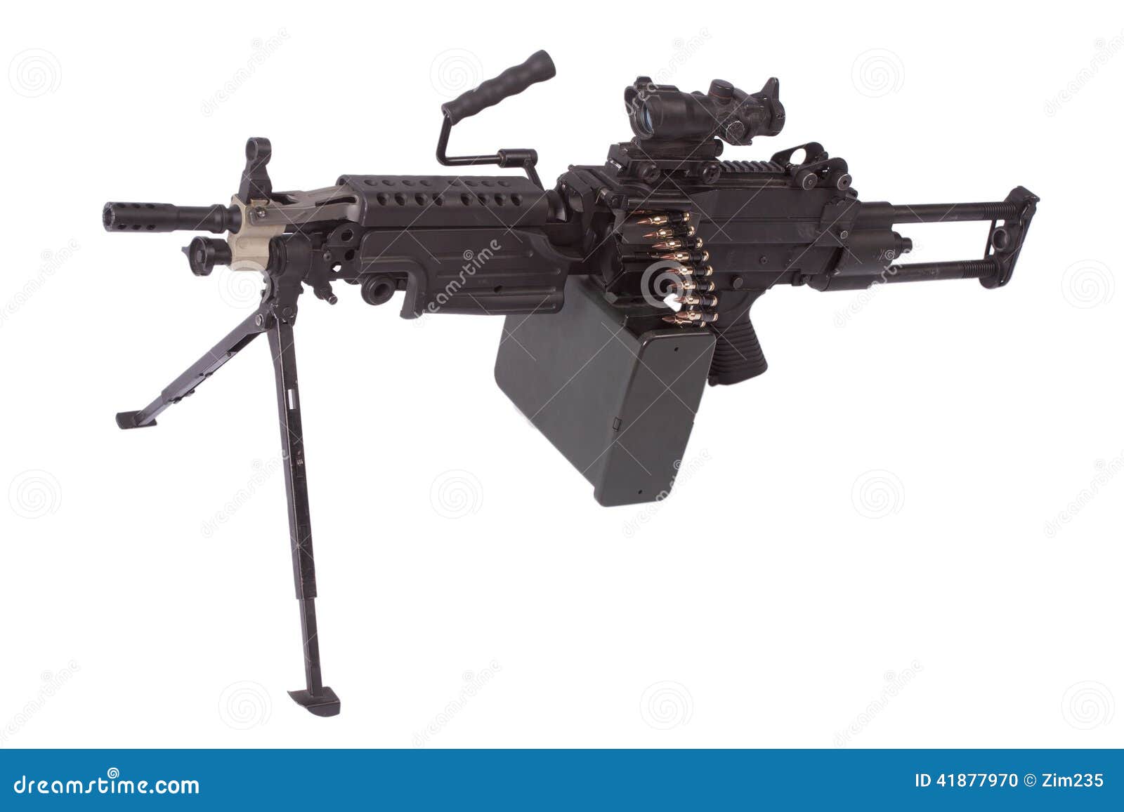 M249 machine gun stock photo. Image of m249, isolated - 41877970