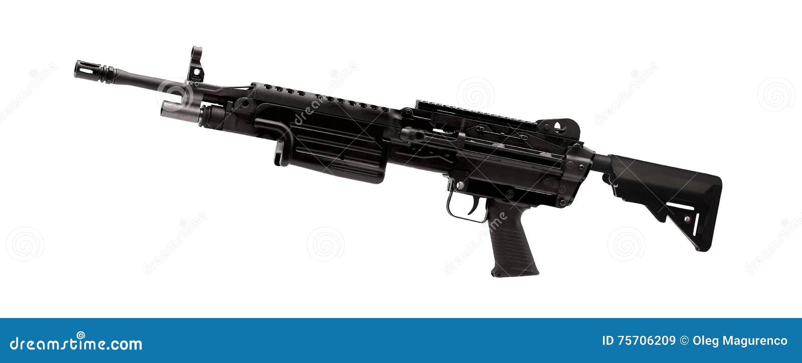 M60 machine gun isolated stock image. Image of weapon - 75706209