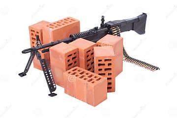 M60 Machine Gun on Position Stock Photo - Image of ammunition, defend ...