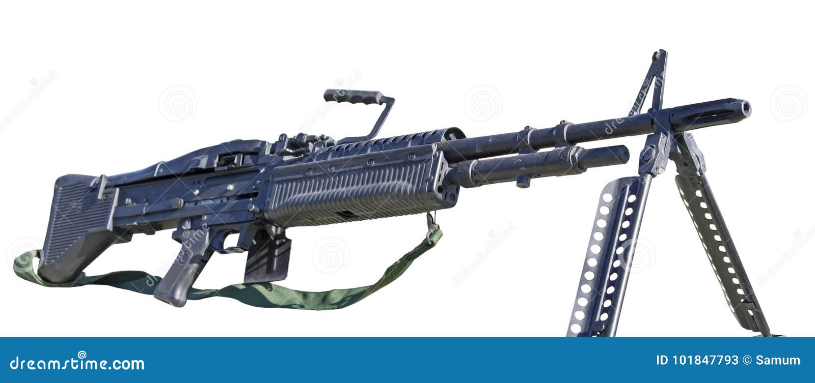 M60 machine gun on white stock image. Image of combat - 101847793