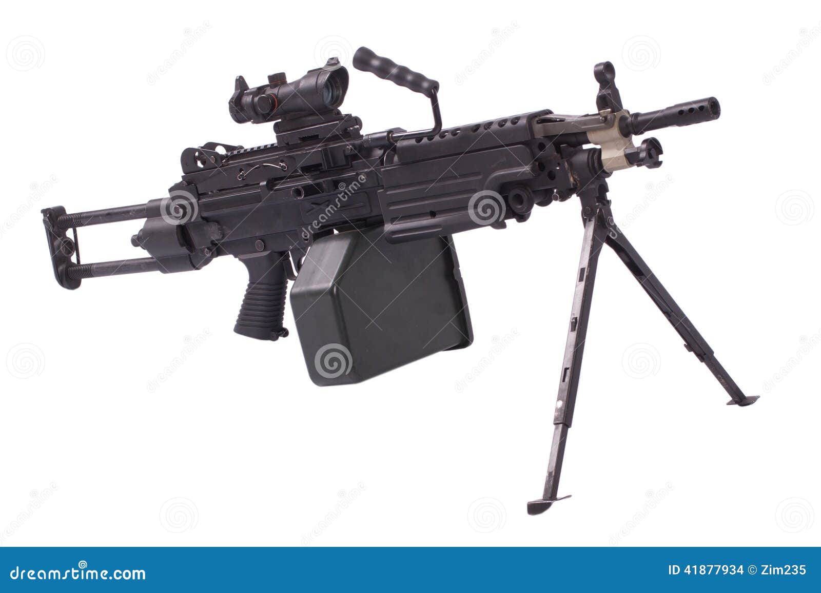 M249 machinegeweer stock foto. Image of machine, schot - 41877934