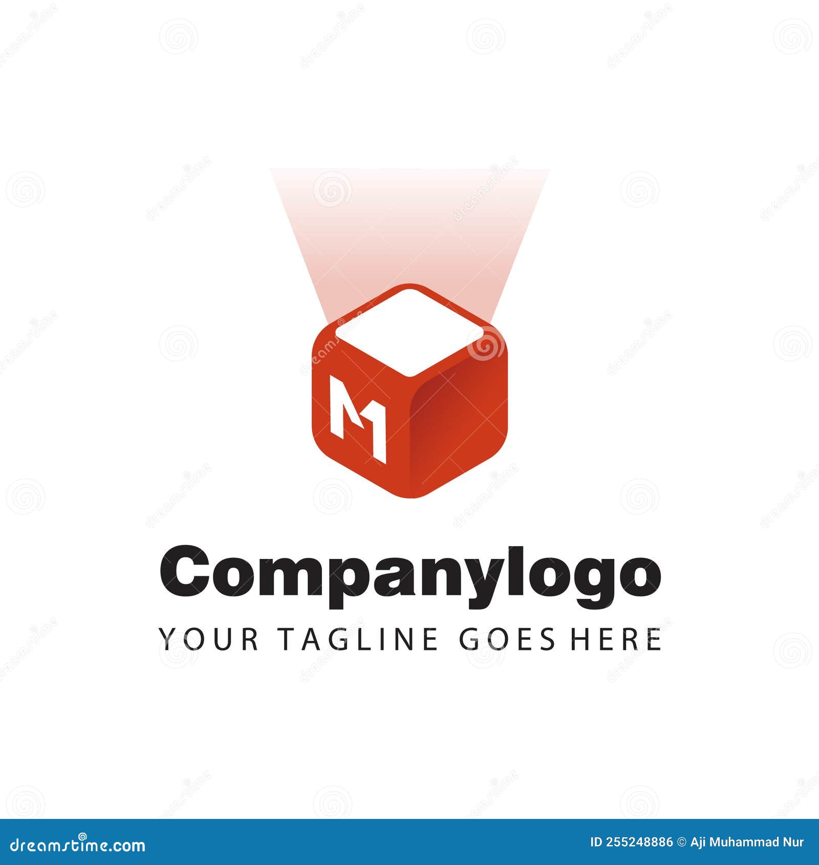 M Modelo De Design Do Logotipo Do Cubo Ilustração do Vetor - Ilustração ...