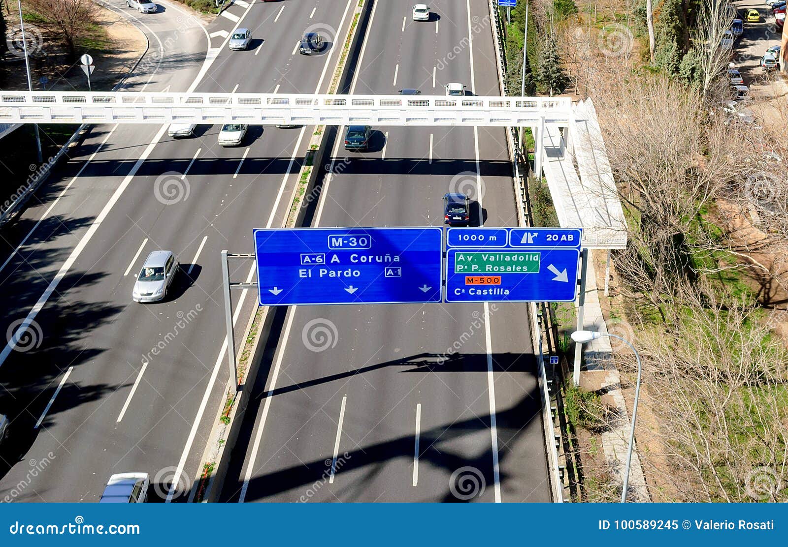 M30 Motorway in Madrid editorial image. Image of straight - 100589245