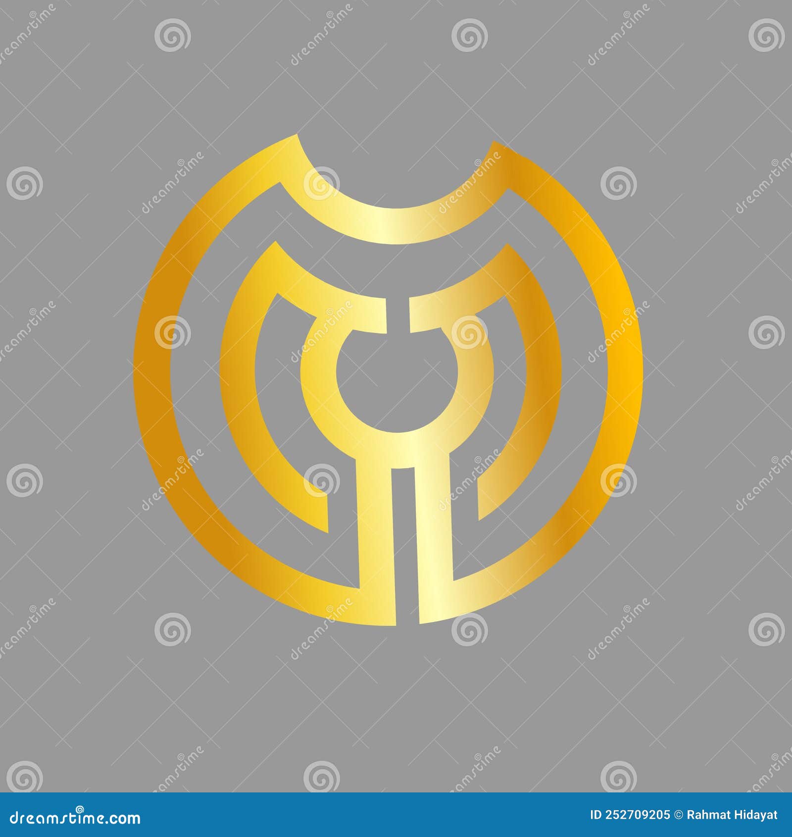 M Pattern with Circle Gold Luxury Stock Illustration - Illustration of ...