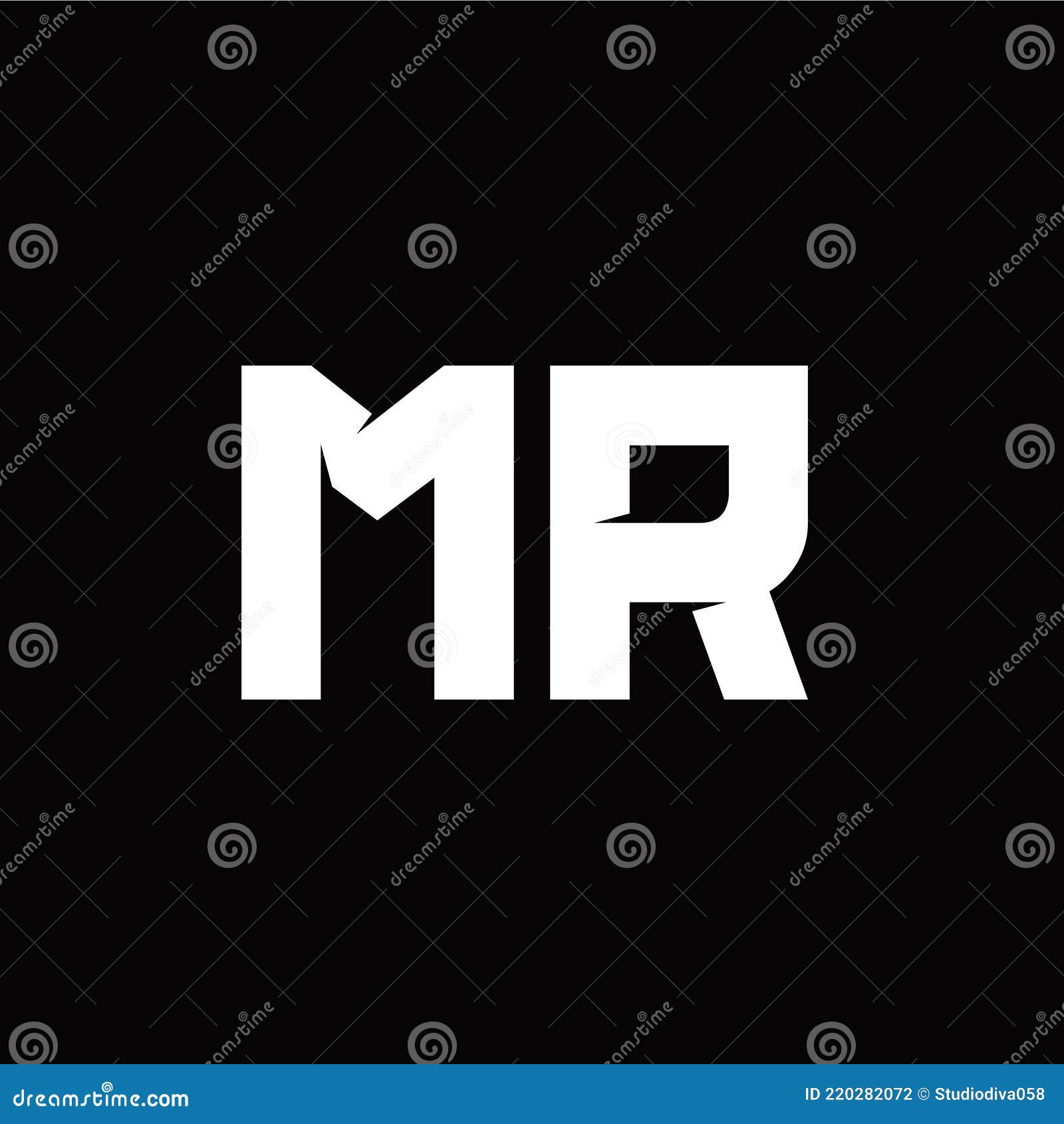 M R Letter Monogram Style Initial Logo Template Stock Illustration ...