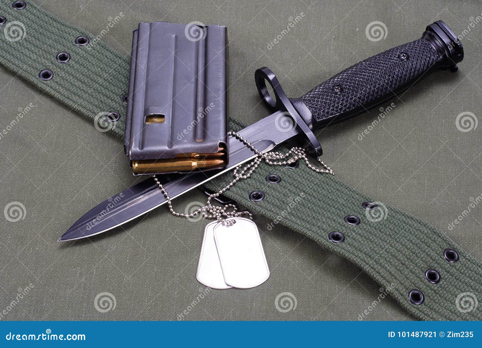 M16 rifle bayonet stock image. Image of chain, silver - 101487921