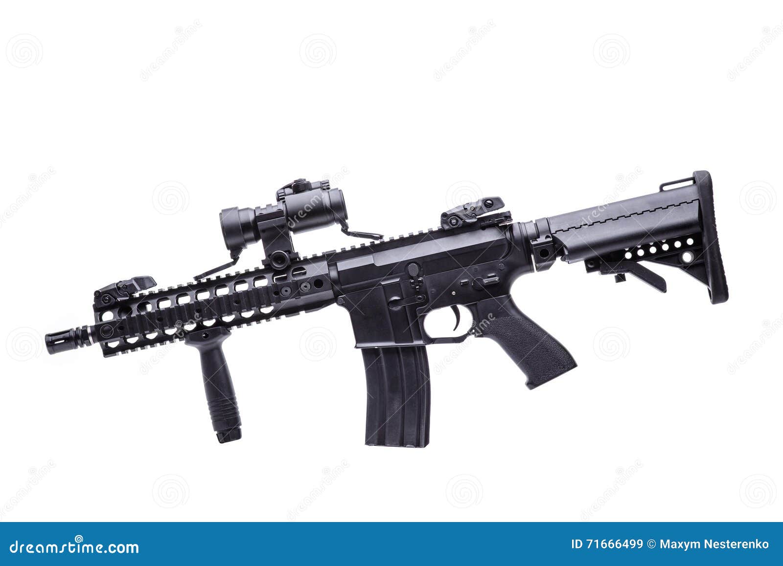 M16 rifle isolated stock image. Image of special, machine - 71666499